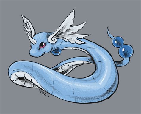 Pokemon Dragonair By Ev Artwork On Deviantart