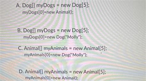 solved glven the following class definitions which of the