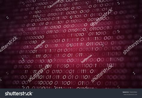 3d Abstract Red Binary Code Futuristic Stock Illustration 750033964 Shutterstock