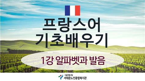 프랑스어 기초배우기 1강 알파벳과 발음 Youtube