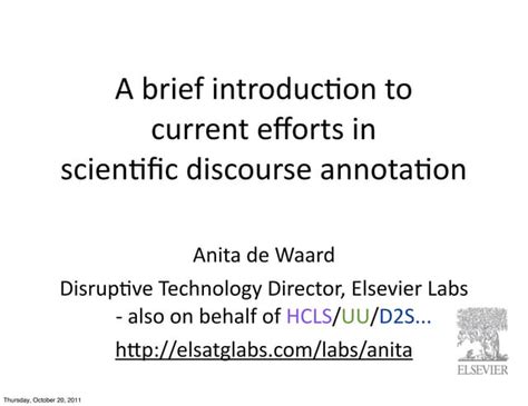 Overview Of Scientific Discourse Annotatoin Ppt