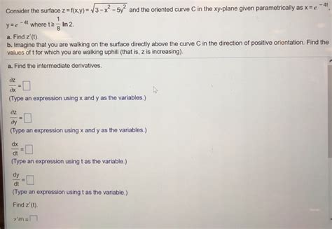 solved consider the surface z f x y 3 x2 5y2 and the