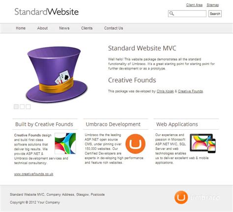 Standard Website Mvc