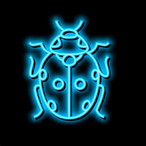 Ladybug Bug Neon Glow Icon Illustration 20374545 Vector Art At Vecteezy