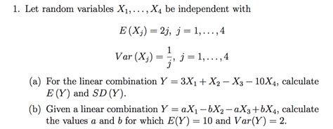 solved 1 let random variables xi… x4 be independent with