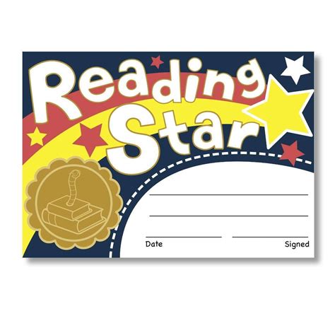 Reading Star Sticky Certificates Primary Classroom Resources