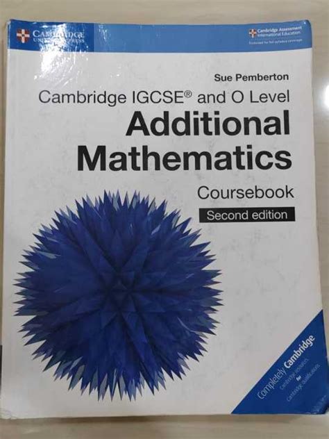 Cambridge Igcse O Level Additional Mathematics Coursebook Second