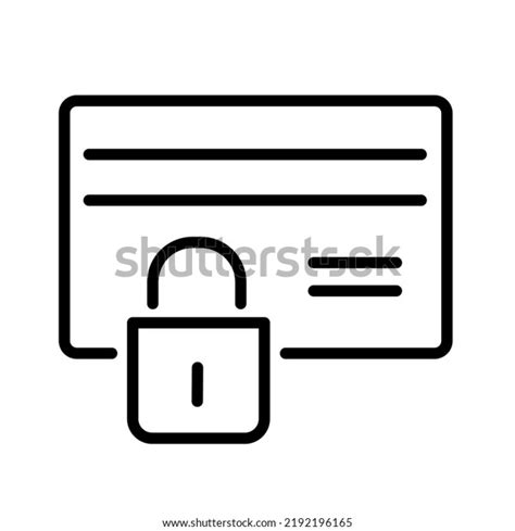 Black Thin Line Secure Payment Icon Stock Vector Royalty Free 2192196165 Shutterstock