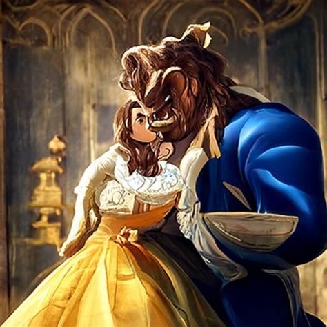 Beauty And The Beast Disney Animation Ai Generated Artwork