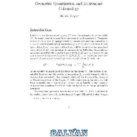 خرید و قیمت دانلود کتاب Geometric Quantization And Cohomology Ecm 92