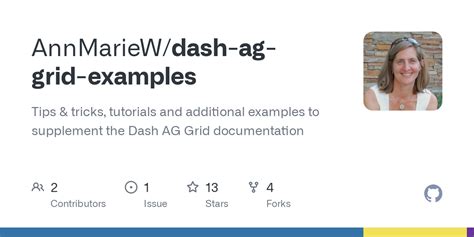 Github Annmariewdash Ag Grid Examples Tips And Tricks Tutorials And