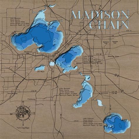 Madison Chain Of Lakes In Dane County Wi