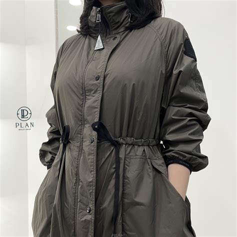Moncler 자켓 몽클레어 여성 린 카키 롱 바람막이 자켓 1d50400 C0391 82h 원래 명품은 필웨이 Feelway