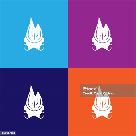 모닥불 아이콘입니다 여행 일러스트 아이콘의 요소입니다 표지판 기호는 웹 로고 모바일 앱 Ui Ux에 사용할 수 있습니다 가연성에 대한 스톡 벡터 아트 및 기타 이미지