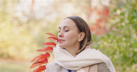 야외 공원에서 짧은 머리를 가진 아름다운 중년 백인 여성 캐주얼한 옷을 입은 젊은 여성이 가을 가을 나뭇가지를 들고 밖으로 걸어가고 있다 사진 Unsplash의 밥