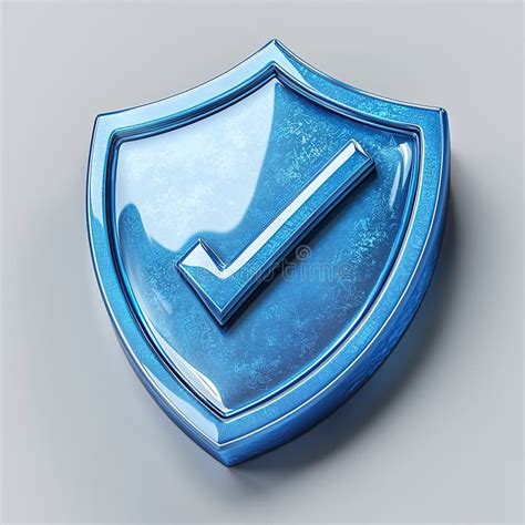 A Stylized Blue Shield Icon With A Check Mark Symbolizes Safety Security And Verified Status
