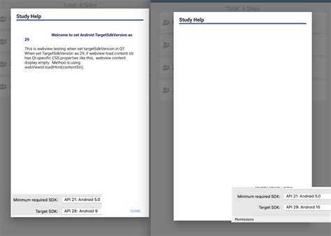 Webview Content Becomes Empty If Set Android Targetsdkversion 29 Or 30