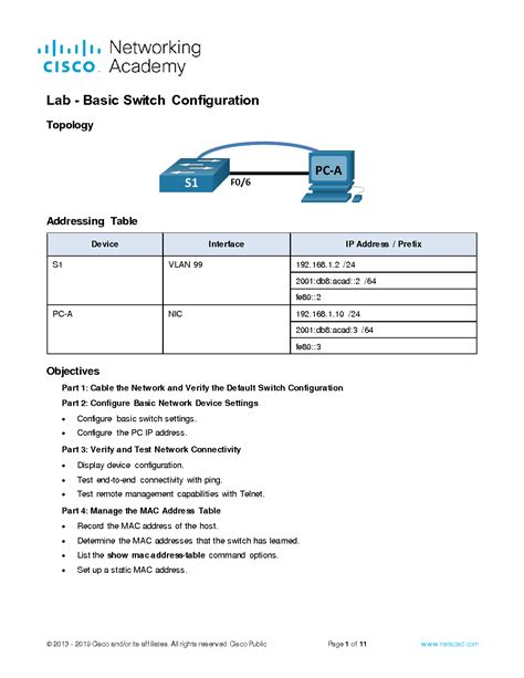 Lab Basic Switch Configuration At Laura Stanley Blog