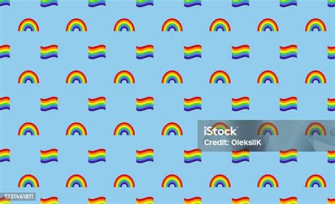 Lgbt 배경 원활한 패턴입니다 무지개와 성소수자 플래그입니다 벡터 0명에 대한 스톡 벡터 아트 및 기타 이미지 0명 게이