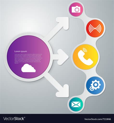 Infographics Circle Arrow Royalty Free Vector Image