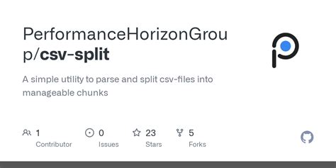 Github Performancehorizongroupcsv Split A Simple Utility To Parse