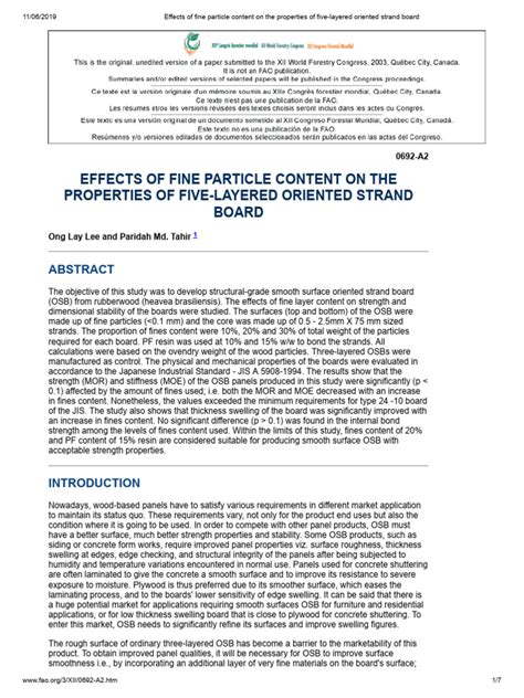 effects of fine particle content on the properties of five layered