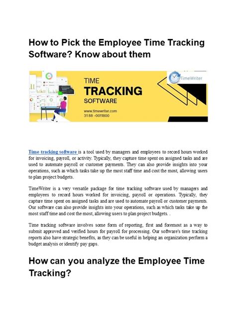 How To Pick The Employee Time Tracking Software Know About Them Presentation Free To Download