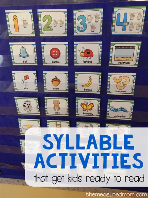 5 Fun Syllable Activities Syllables Activities Literacy Activities