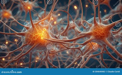 Neurons And Synapses Structure Depicting Brain Chemistry Stock Illustration Illustration Of