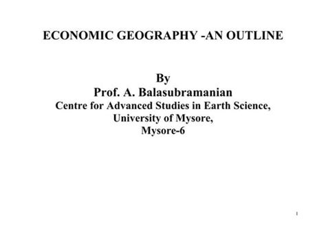 Introduction To Economic Geography Pdf