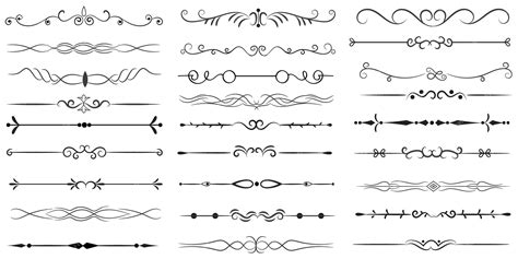 Premium Vector Page Divider And Design Elements Set Of Various Simple Black Divider Design