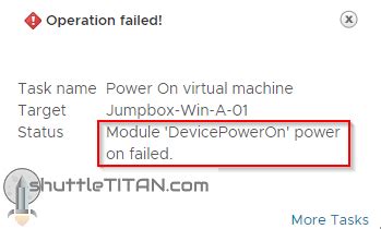 PCI Passthrough Module DevicePowerOn Power On Failed Device X Y Z Is Already In Use