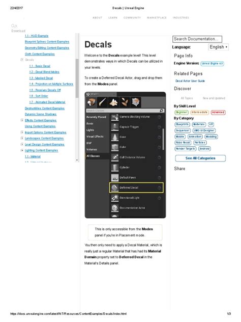 Decals Unreal Engine Pdf Computing Software