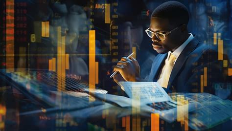 Premium Photo Portrait Of Black Stock Market Trader Analyzing