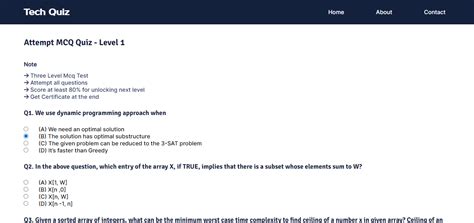 Online Knowledge Assessment Devpost