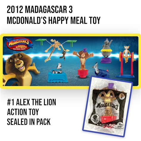 2012 Mcdonalds Madagascar 3 Alex The Lion 1 Animal Action Figure Toy