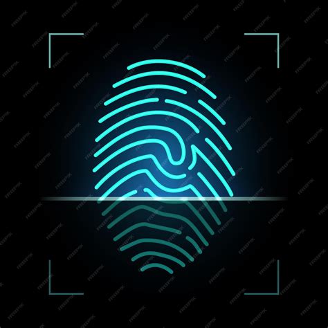 premium vector fingerprint scanner biometric finger print access
