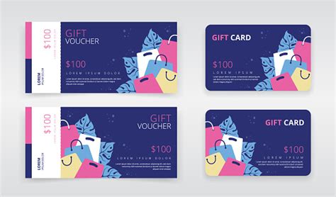 여름 테마 상품권 쇼핑백과 열대 잎이 특징인 일반 또는 전자 기프트 카드 템플릿 0명에 대한 스톡 벡터 아트 및 기타 이미지 0명 벡터 상 Istock