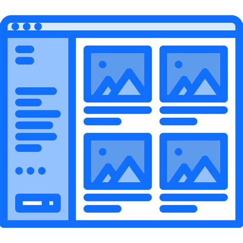 Sidebar Coloring Blue Icon