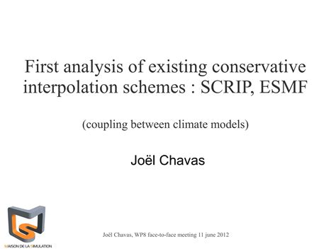 First Analysis Of Existing Conservative Interpolation Schemes Scrip