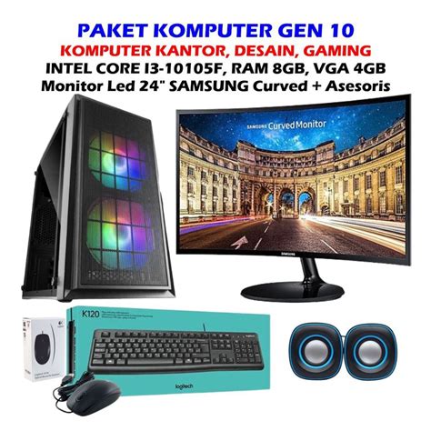Jual Discount Cpu Komputer Kantor Gen 10 Core I3 10105f Paket Komputer Gaming Intel Core I3