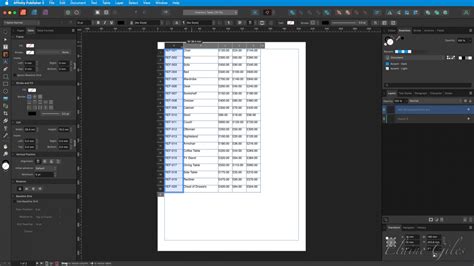 How To Create Alternate Table Row Colours In Affinity Publisher Step By Step Tutorial Elaine