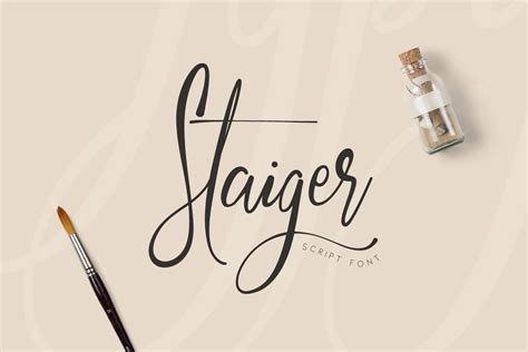staiger a script font by vuuuds creative market