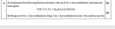 A Implement The Following Boolean Function With Chegg Com
