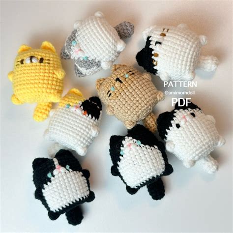 Flat Cat Crochet Patterns Etsy