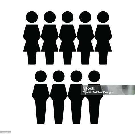 그룹 아이콘 벡터 남성과 여성 의 기호 아바타 비즈니스 관리 사람에 대 한 평면 색상 문말 Pictogram 감독에 대한 스톡
