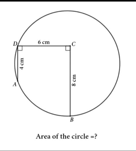 Solved Area Of The Circle Chegg Com