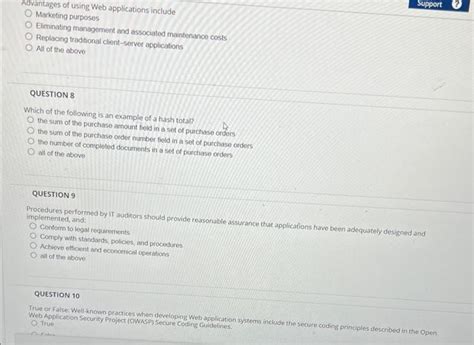Solved Which Of The Following Controls Would Confirm That Chegg