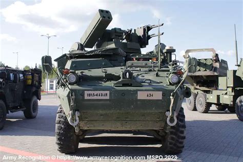 Us Army Displays Its New M Shorad Short Range Air Defense Stryker