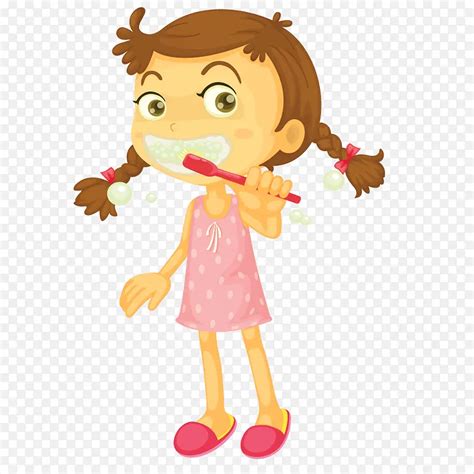 粉色卡通刷牙女性png图片素材下载图片编号qlbjdrzm 免抠素材网